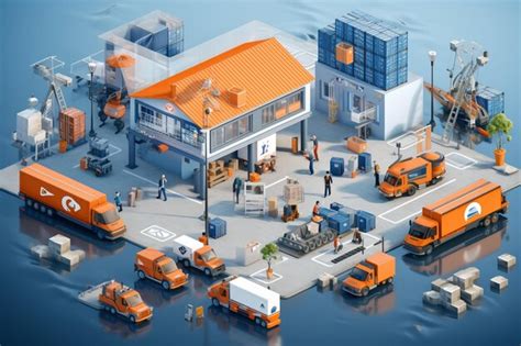 Supply Chain Logistics Network Optimizing Delivery Routes Premium Ai Generated Image