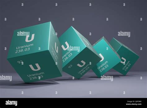 3d Rendering Of Uranium Chemical Element Of The Periodic Table Education Science And