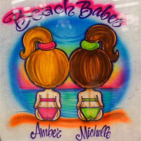 Beach Babes T Shirt Big Airbrush