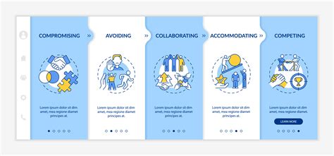 Relation Problems Resolution Onboarding Vector Template Responsive Mobile Website With Icons