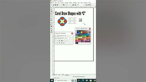 Coreldraw Shapes With C Lunar Computer College Youtube