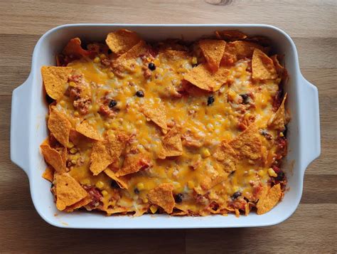 Dorito Chicken Casserole Crunchy Nacho Cheese Chips