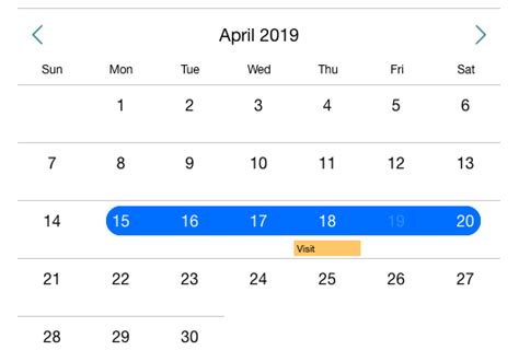Date Range Selection And Invalid Days Booking Calendars Mobiscroll