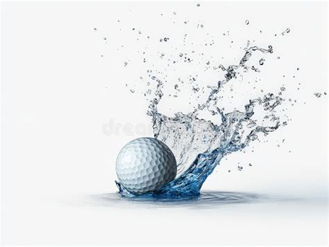 A Dynamic Image Of A Golf Ball Splashing Into Water Capturing Motion And Energy In A Refreshing