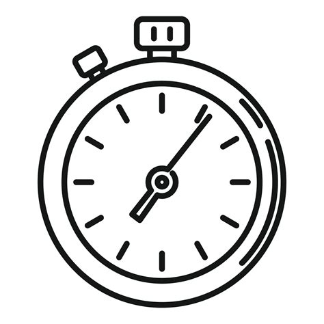 Minute Stopwatch Icon Outline Vector Watch Timer 14935532 Vector Art