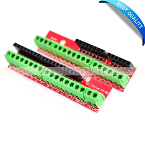 Screw Shield V2 Stud Terminal Expansion Board Double Support For Arduino UNO R3 In Demo Board