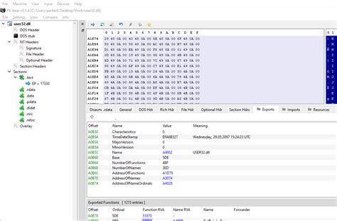 Analyze Dll Export With Pe Bear Cyber Security Architect Redblue