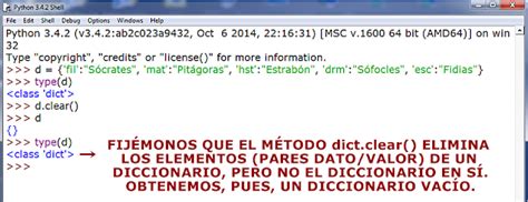 APRENDER A PROGRAMAR CON PYTHON DICCIONARIOS Y SUS MÉTODOS