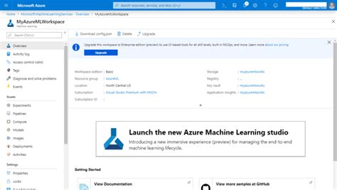 how to create an azure machine learning workspace carl de souza