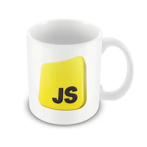 caneca javascript 3d caneca do dev canecas e produtos de programação