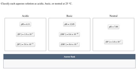 Solved Classify Each Aqueous Solution As Acidic Basic Or Chegg