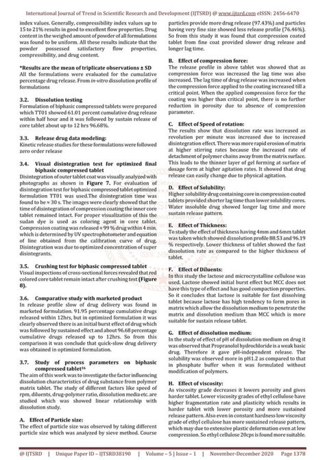 Formulation And Development Of Modified Release Biphasic Compressed Tablet Of Propranolol
