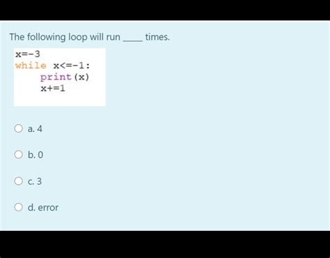 solved what is the final value for i after for i in range