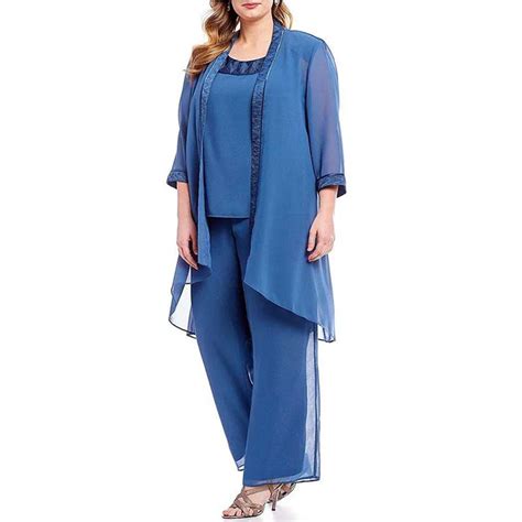 신부의 우아한 플러스 사이즈 맞춤 드레스 하프 슬리브 쉬폰 팬츠 수트 3 피스 웨딩 파티 게스트 가운 Aliexpress