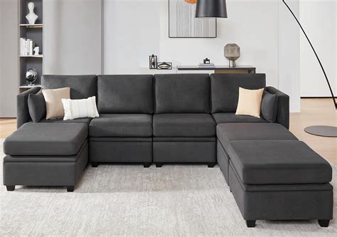 Weture Modular Sectional Sofa Convertible U Shaped Sofa Couch With