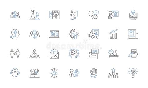 Data Analysis Line Icons Collection Statistics Modeling Visualization Insights Reports