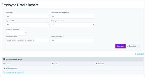 Employee Details Report