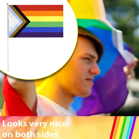 Mini Pride HandhÅlld Flagga Hbtq Rainbow Transgender Asexuell Lesb 5 Color Rainbow One Size