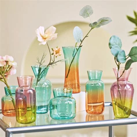 Pastel Gradient Colored Glass Vase Shop Online On Roomtery