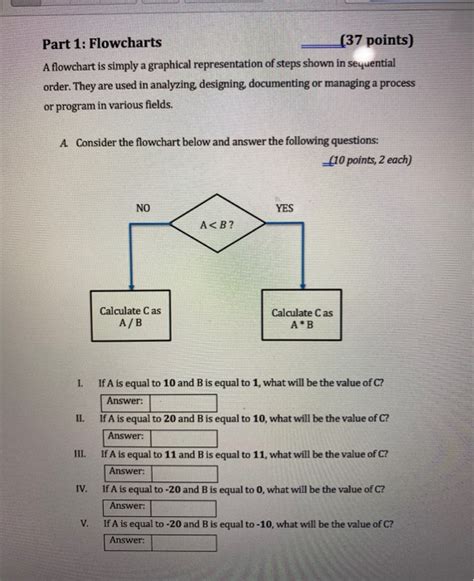 Solved Part Flowcharts Points A Flowchart Is Simply Chegg