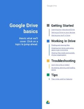 Getting Started With Google Drive Handout By Teacher Tom S Teaching Corner