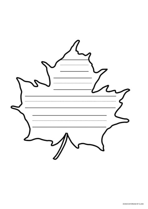 Maple Leaf Writing Template Fall And Thanksgiving Writing Activities