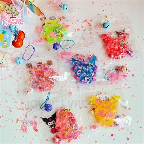 Taba Squishy Acrylic Sticker Cute Character Mainan Pencetan Jelly Squeeze My Melody Kuromi