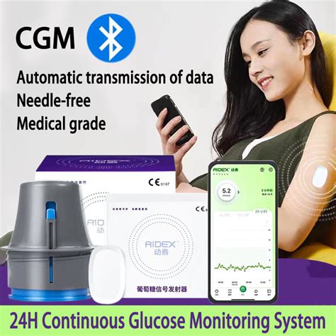 Aidex Dynamic Glucometer Cgm Sensor Wearable Continuous System Real
