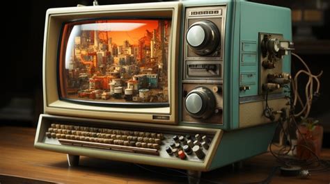 Premium Ai Image 3d Model Of Retro Computer Generative Ai