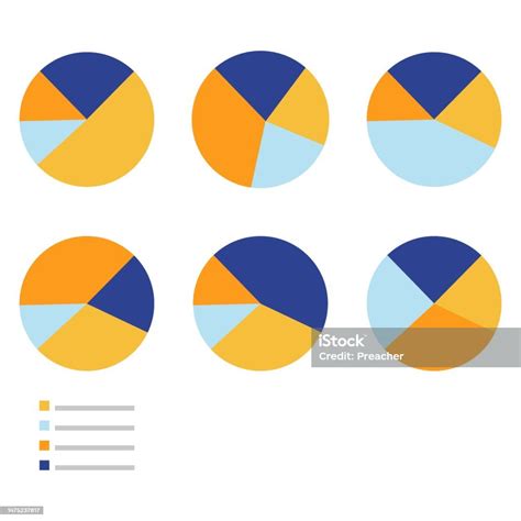 원형 원형 차트가 있는 인포그래픽 데이터 분석 및 웹 디자인을 위한 원형 차트입니다 흰색 배경에 벡터 그림입니다 0명에 대한 스톡 벡터 아트 및 기타 이미지 Istock