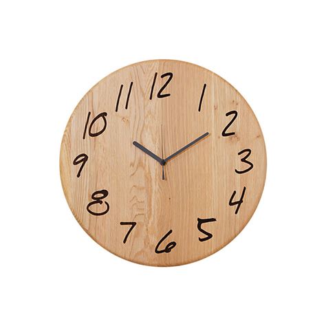 Wall Clock Sora Moji Oak