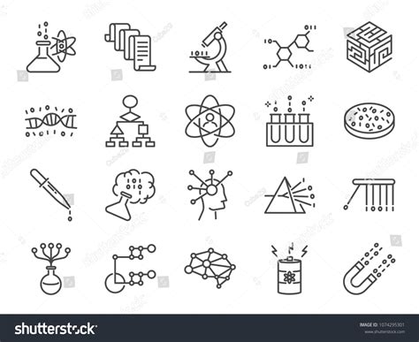 data science icon set included icons stock vector royalty free