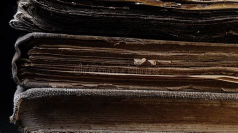 Aged Book Spines In Macro Vintage Texture Timeworn Details Frayed