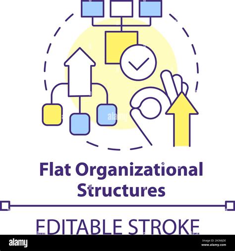 Flat Organizational Structures Concept Icon Stock Vector Image Art