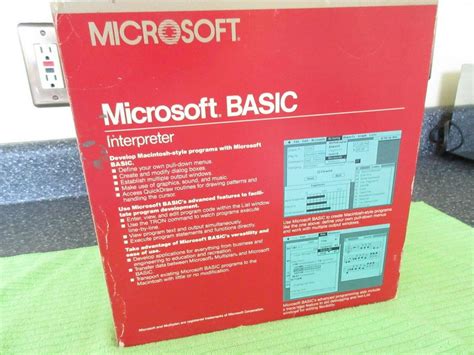 Vintage Microsoft Basic Interpreter 2 1 For Macintosh With Disk Manual Box 2002540209