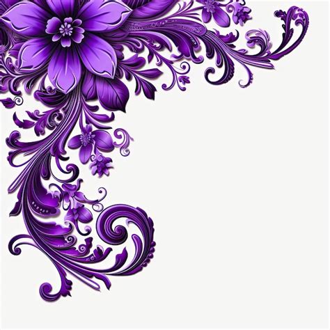Purple Corner Borders