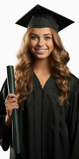 A Graduate Girl With Graduation Premium Ai Generated Image