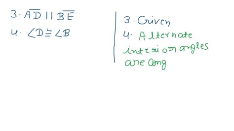 Solved 27 For The Exercise Below Fill In The Missing Reasons In The