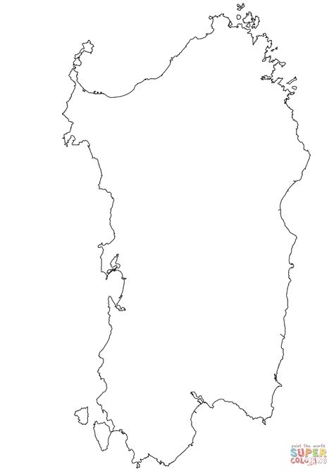 Disegno Di Cartina Muta Della Sardegna Da Colorare Disegni Off