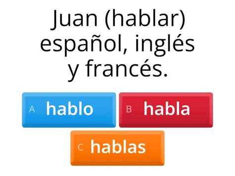 Presente De Indicativo Verbos Regulares Quiz