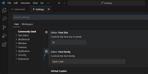 آموزش تغییر فونت VS Code