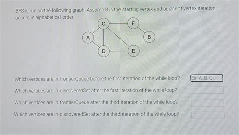 solved bfs is run on the following graph assume b is the