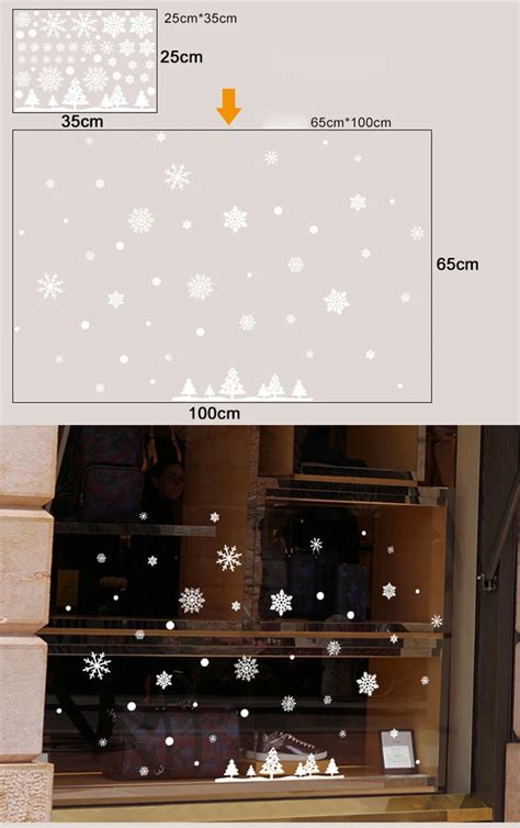 Домашний декор новогодние наклейки на окно самоклеющиеся Висячие снежный шар кулон год Рождество