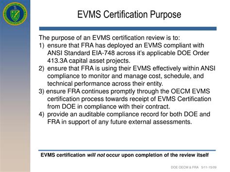 Ppt Evms Certification Review Powerpoint Presentation Free Download