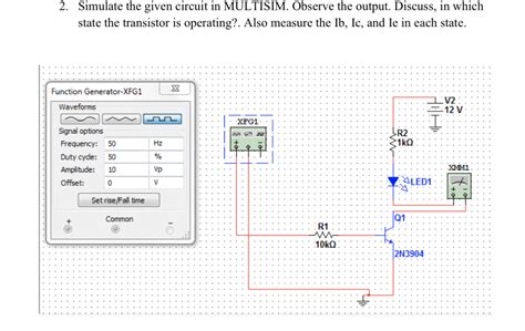 Solved 2 Simulate The Given Circuit In Multisim Observe