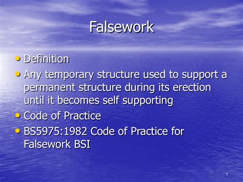 Falsework Design Safety BS Guide