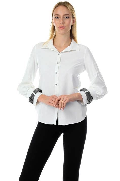 Modalinda 13221 ECRU Women Shirt | Dosso Dossi