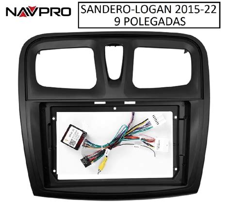 Renault Logan 2015 2023 Moldura E Chicotes De Instalação Para Central Multimidia De 9