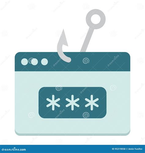Password Phishing Flat Icon Security And Hack Stock Vector
