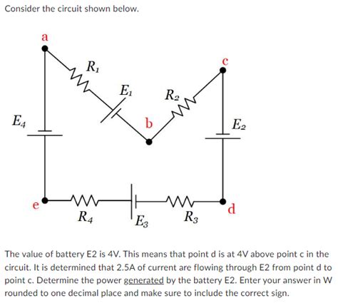 Solved Consider The Circuit Shown Below The Value Of Chegg